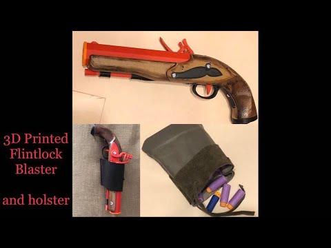 CarnyRex Flintlock Blaster (with holster and ammo pouch) - YouTube
