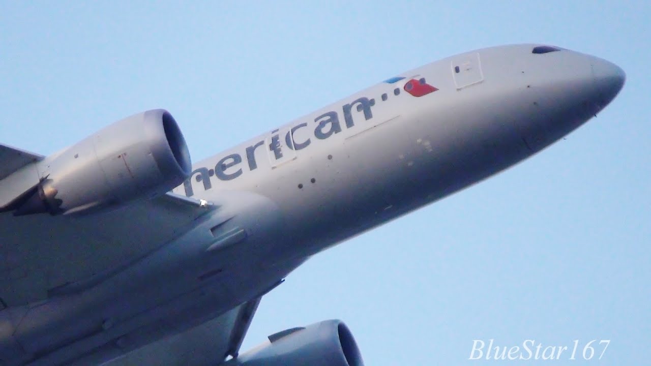 American Airlines Boeing 787-8 (N802AN) takeoff from NRT/RJAA (Tokyo ...