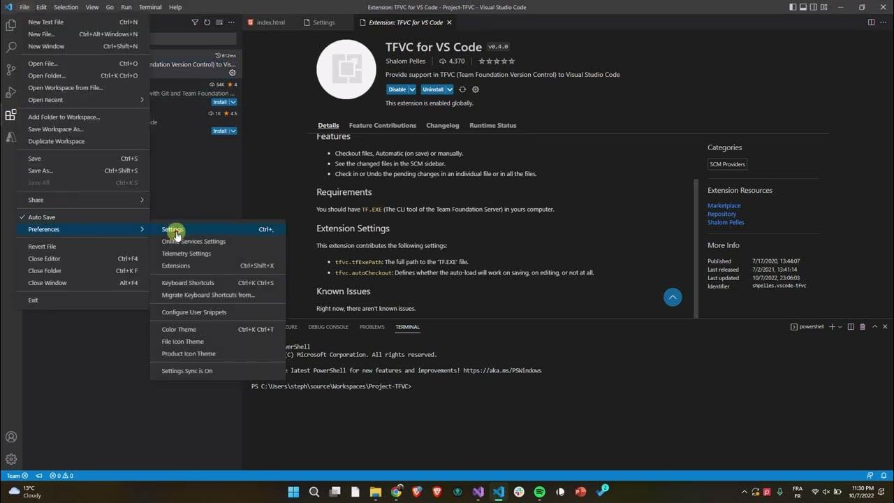 Azure DevOps Formation - 5 Connect VS Code with TFVC - YouTube