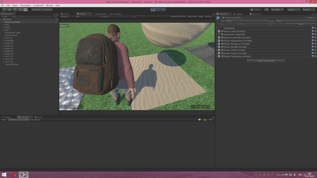 Unity 3D Blood screen , Camera collision and view distance - YouTube