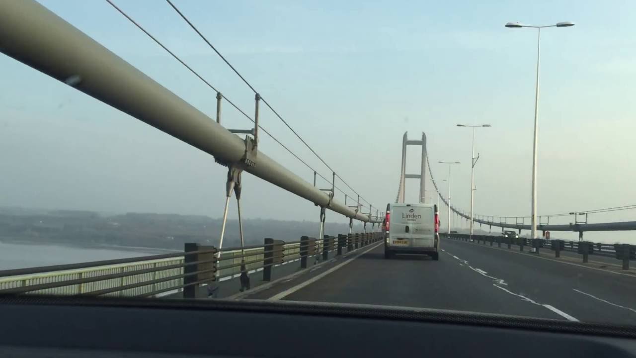 driving over the humber bridge - YouTube