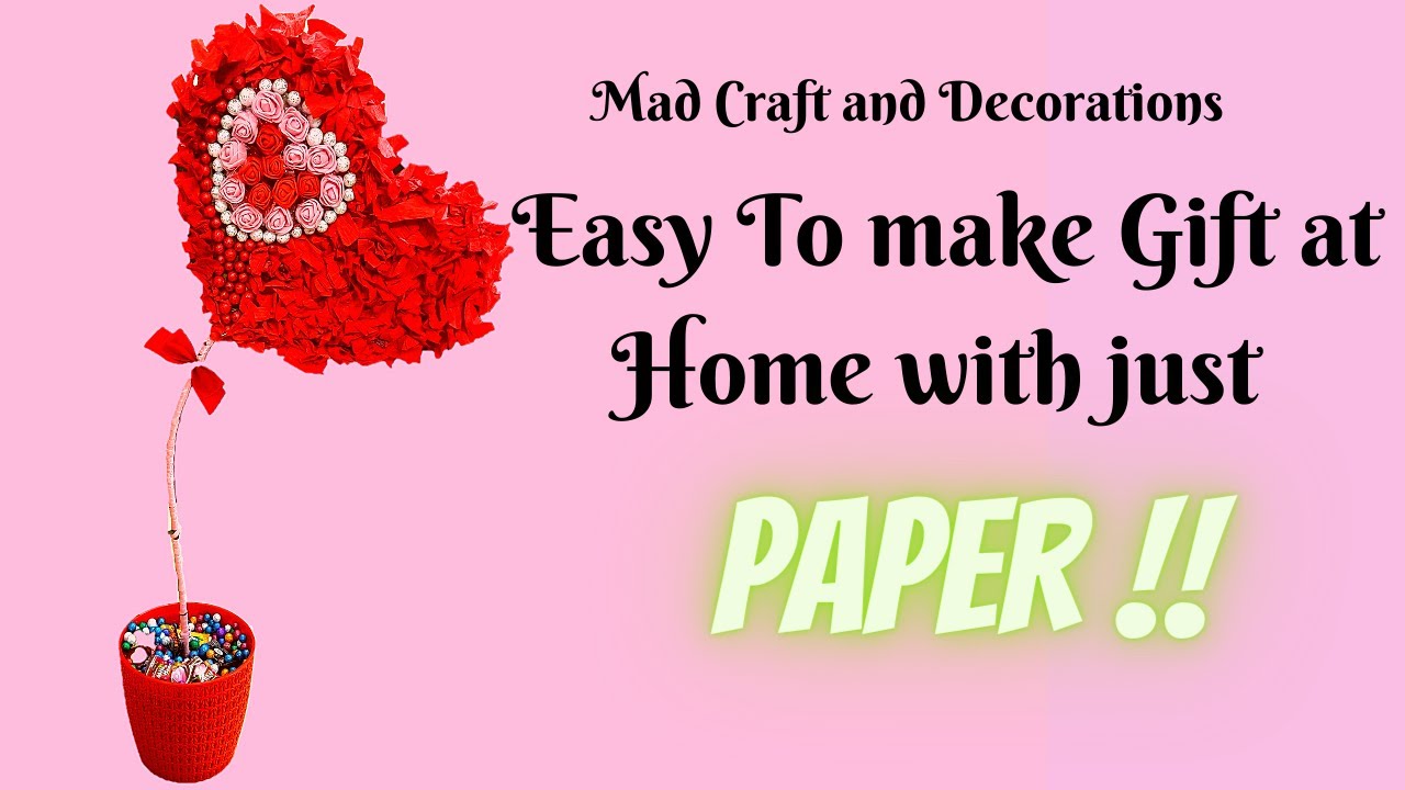 How to make a Gift with Just Paper |DIY| Easy handmade gift |No cost ...