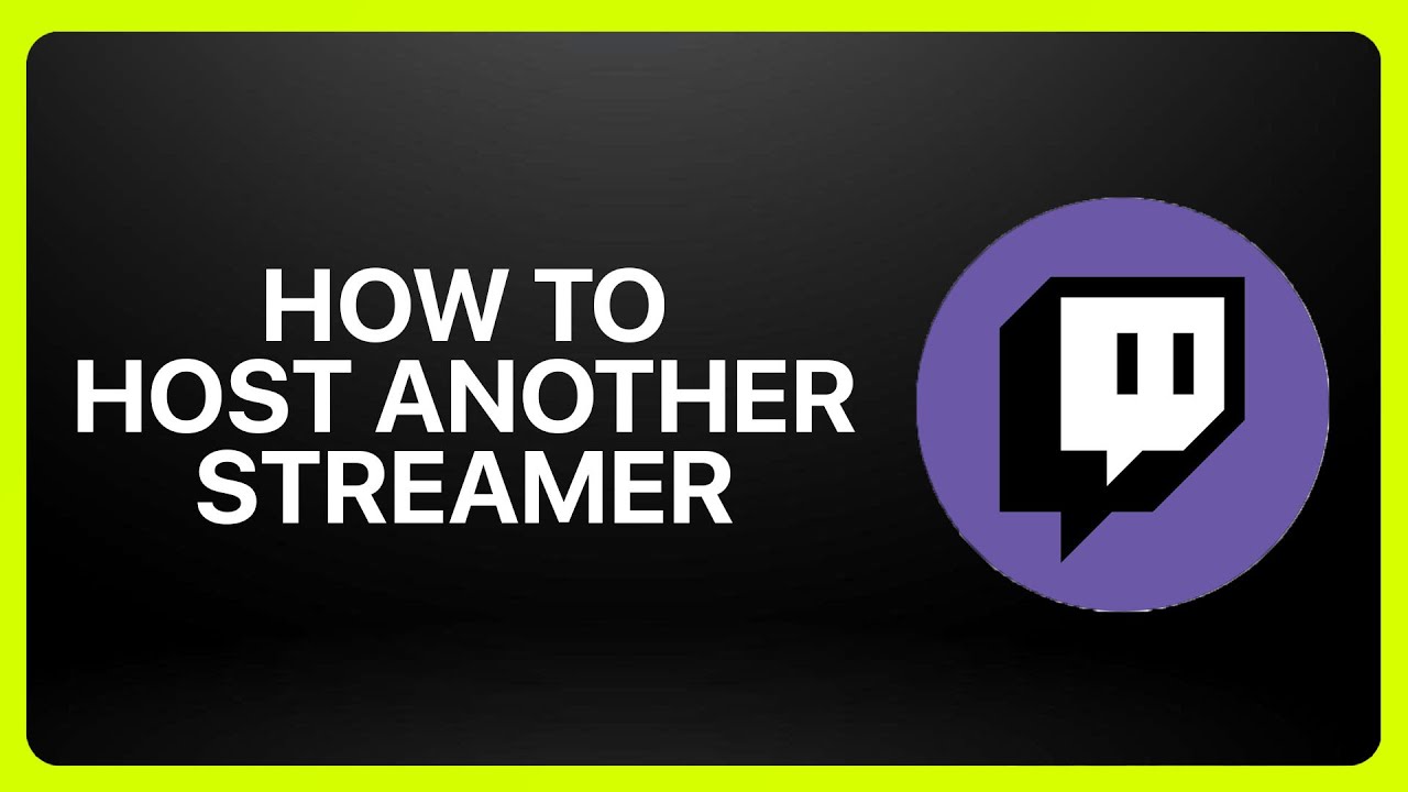 How To Host Another Streamer on Twitch ! Tutorial - YouTube