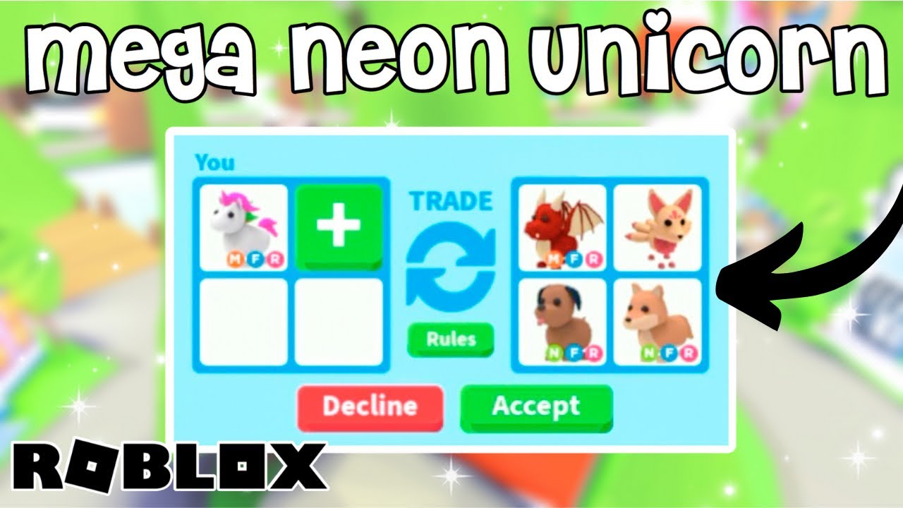 What people trade for a MEGA NEON UNICORN! | roblox adopt me | It's ...