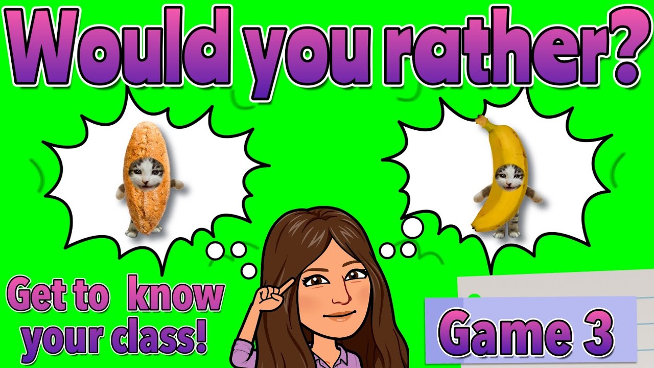 WOULD YOU RATHER GAME for KIDS | Get To KNOW Your Class | Miss Ellis 💛 ...