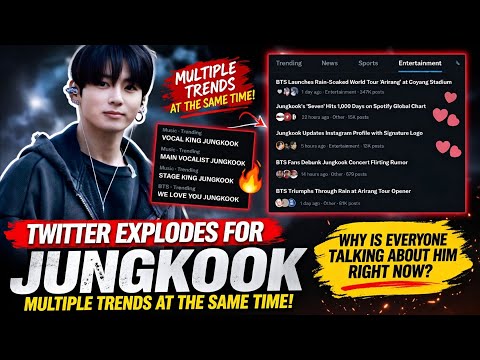 SHOCKED 🚨 Twitter Explodes for Jungkook — Trending Everywhere at Once! 🔥