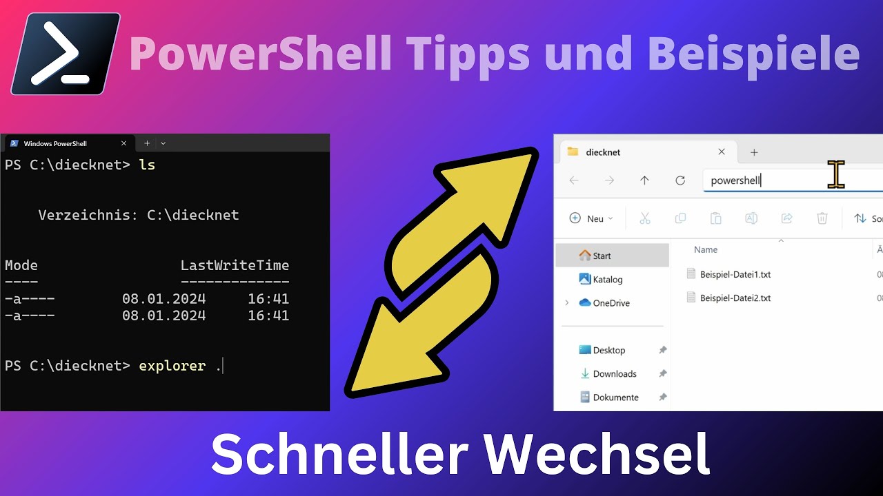 Schneller Wechsel zwischen PowerShell und Explorer - YouTube