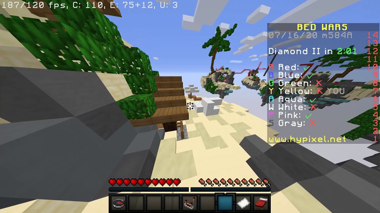 Hypixel Bedwars in minecraft Epic Gamer Gameplay - YouTube