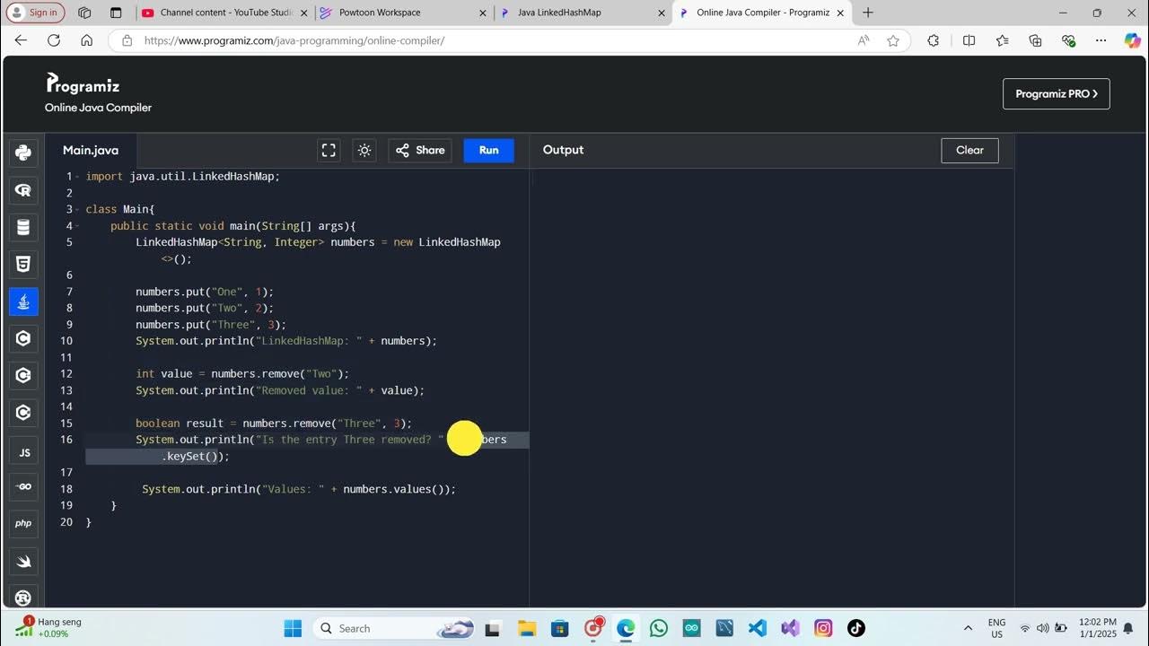 Java (Programming Language) Project 73: 'Removed LinkedHashMap Elements' Created by Trishanth ...
