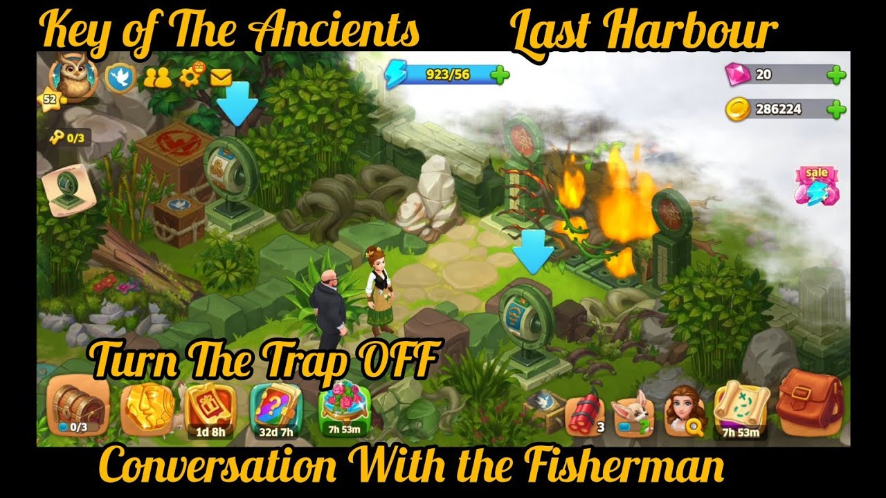 Island Hoppers/Lvl 52 /Chapter 3/Key of the Ancients/Lost Harbor/Turn The Trap off /Gameplay ...