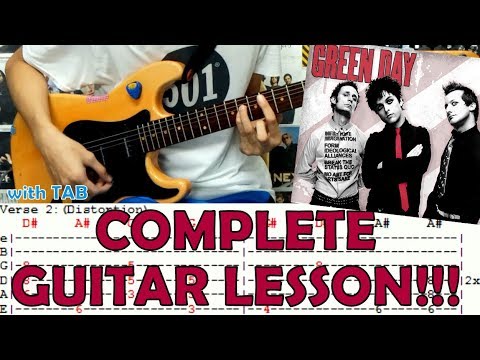 Basket Case - Green Day(Complete Guitar Lesson/Cover)with Chords and ...