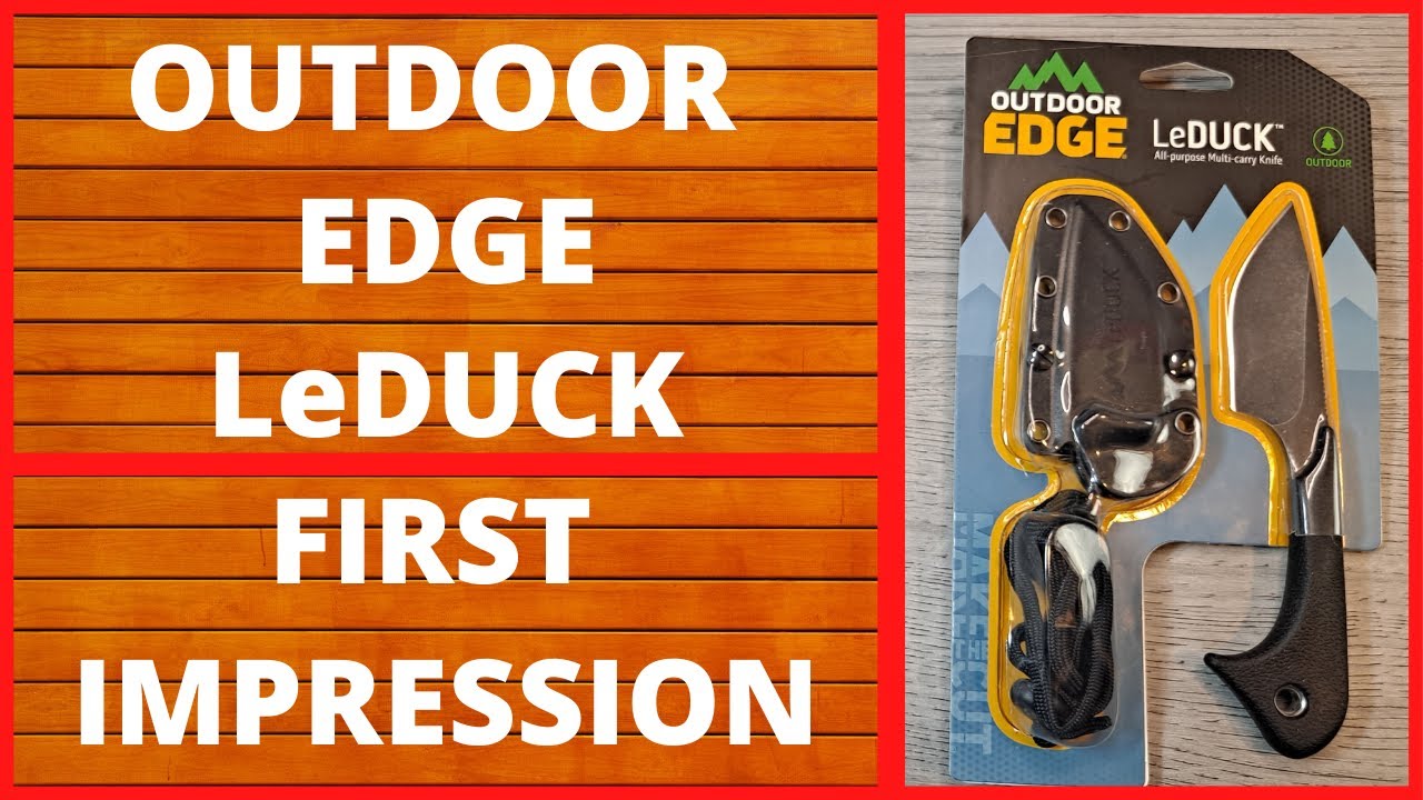 OUTDOOR EDGE LE DUCK, FIRST IMPRESSIONS, FIXED BLADE, BELT / NECK KNIFE ...