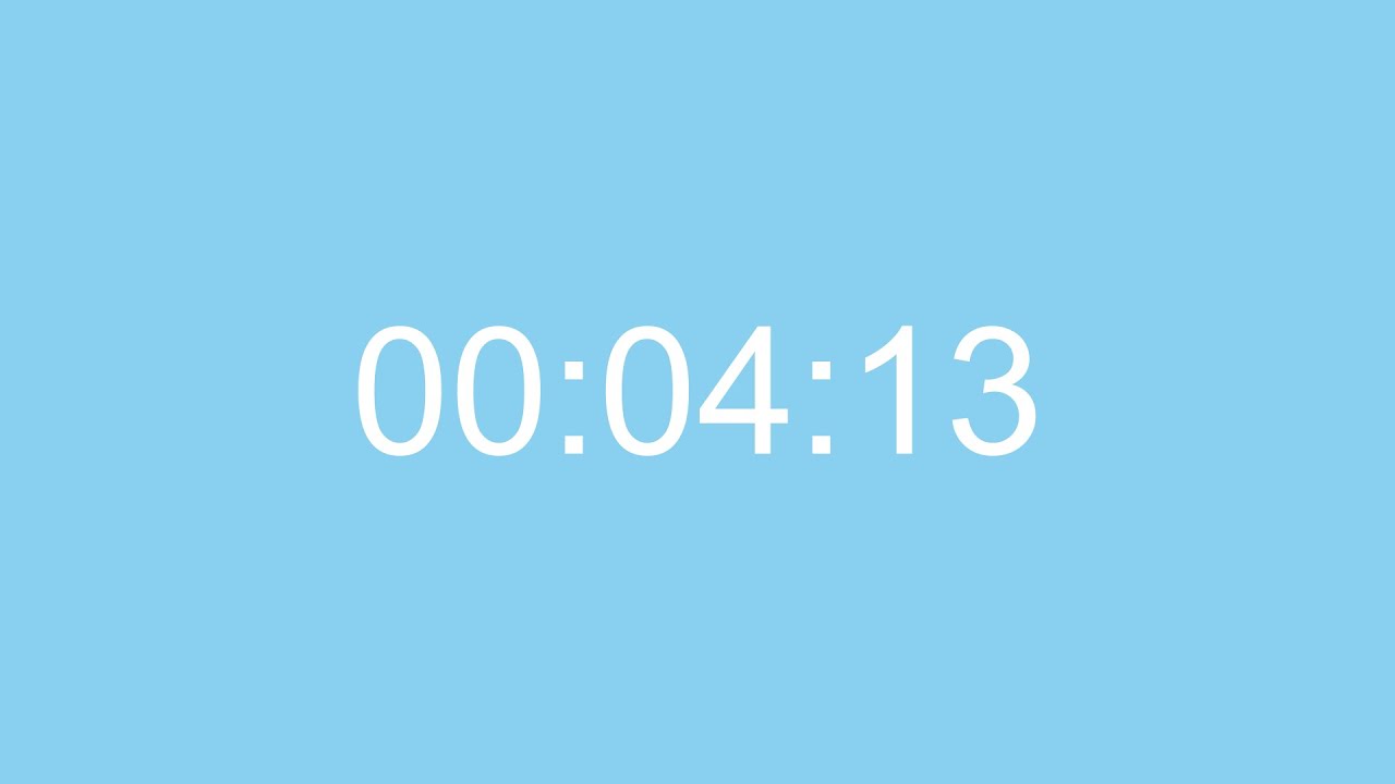 4 Minute 13 Second Timer - (253/36,000) - YouTube