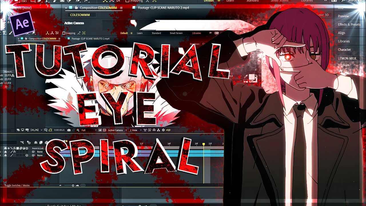 Tutorial Eye Spiral Tutorial - After Effect AMV + FREE PRESET - YouTube