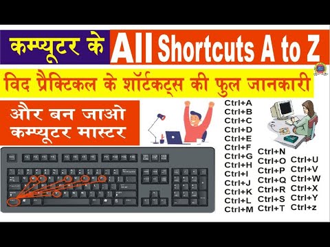 Computer a to z shortcut keys। Ctrl A to Z shortcut keys। CTRL Shortcut ...