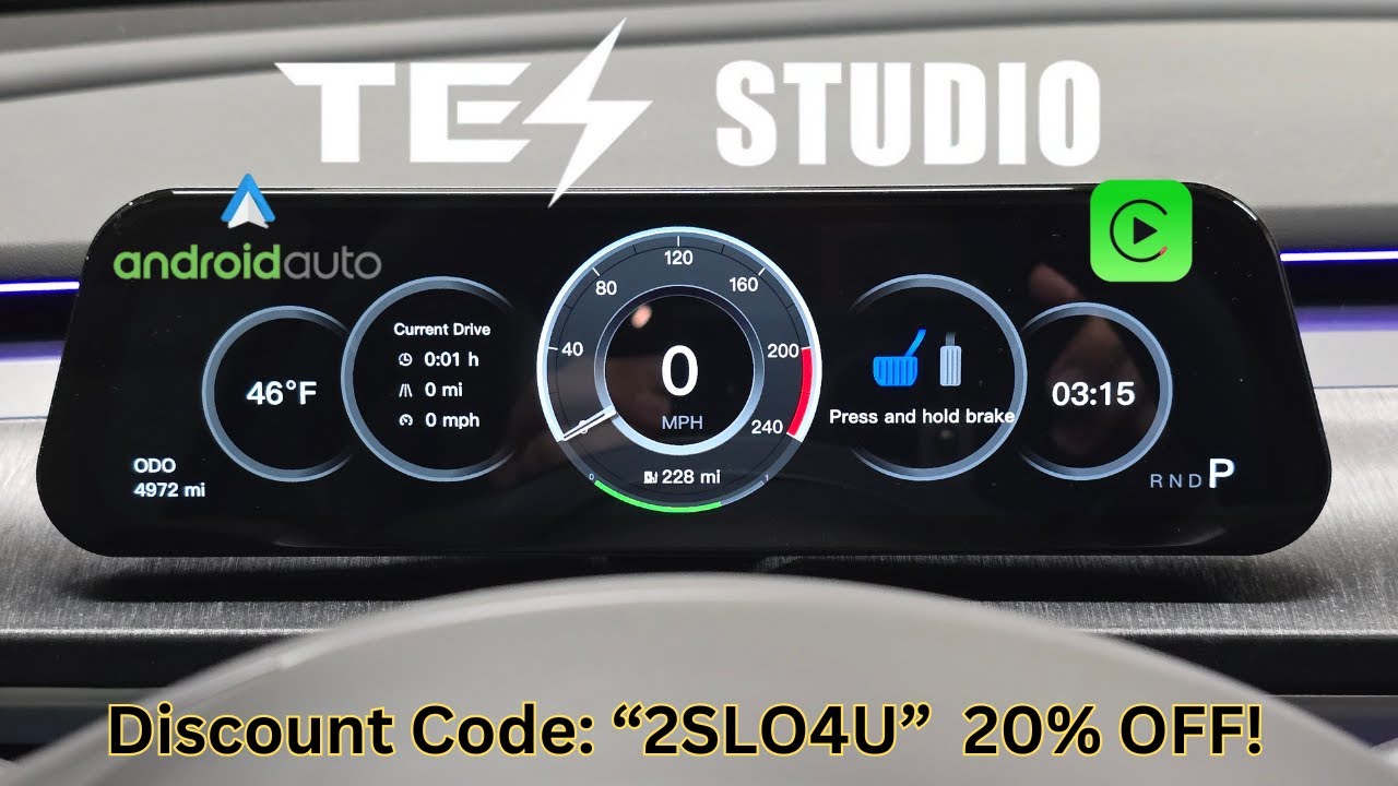 EASY INSTALL!! Tesla Dashboard Display Panel | Tesstudio F96C | Model 3 ...