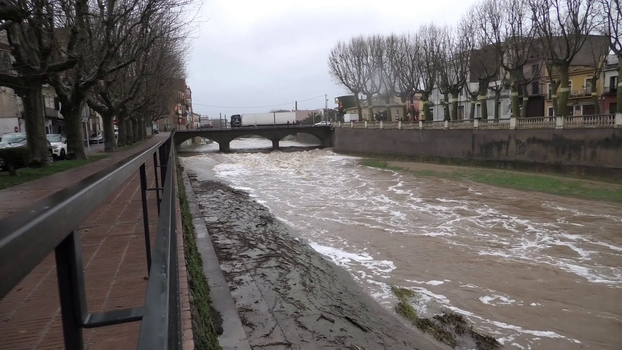 Dry Riverbed to Torrential River In 24 Hours Storm Gloria - YouTube