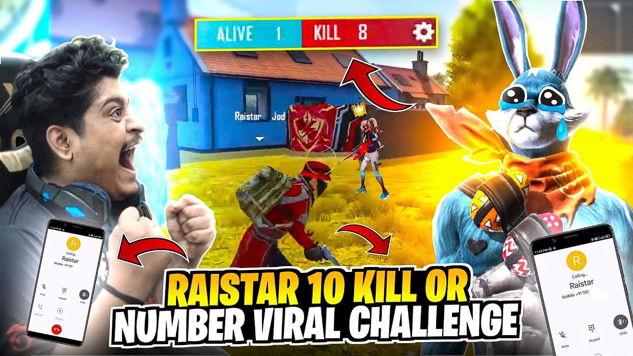 Raistar 10 Kill or Number Viral Challenge | Garena Free Fire - YouTube