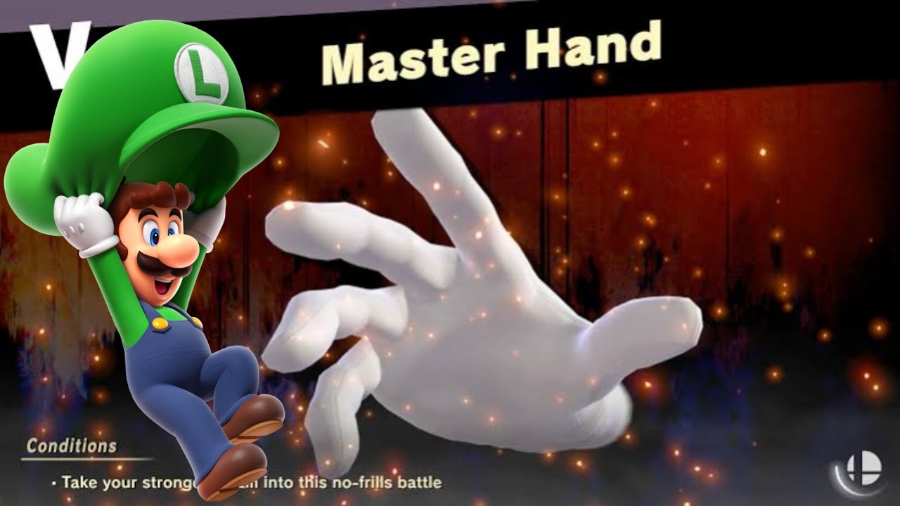 SUPER SMASH BROS ULTIMATE BOSSES LUIGI VS MASTER HAND - YouTube