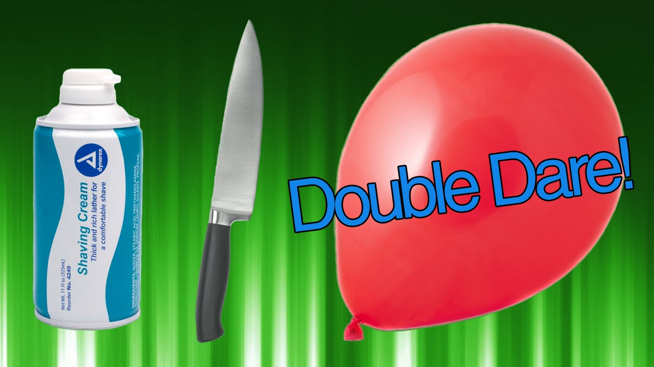 Balloon Shaving! (Double Dare) - YouTube