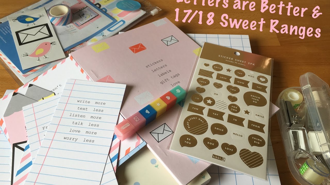 Kikki.k Haul - Letters are Better & 17/18 Sweet Ranges - YouTube