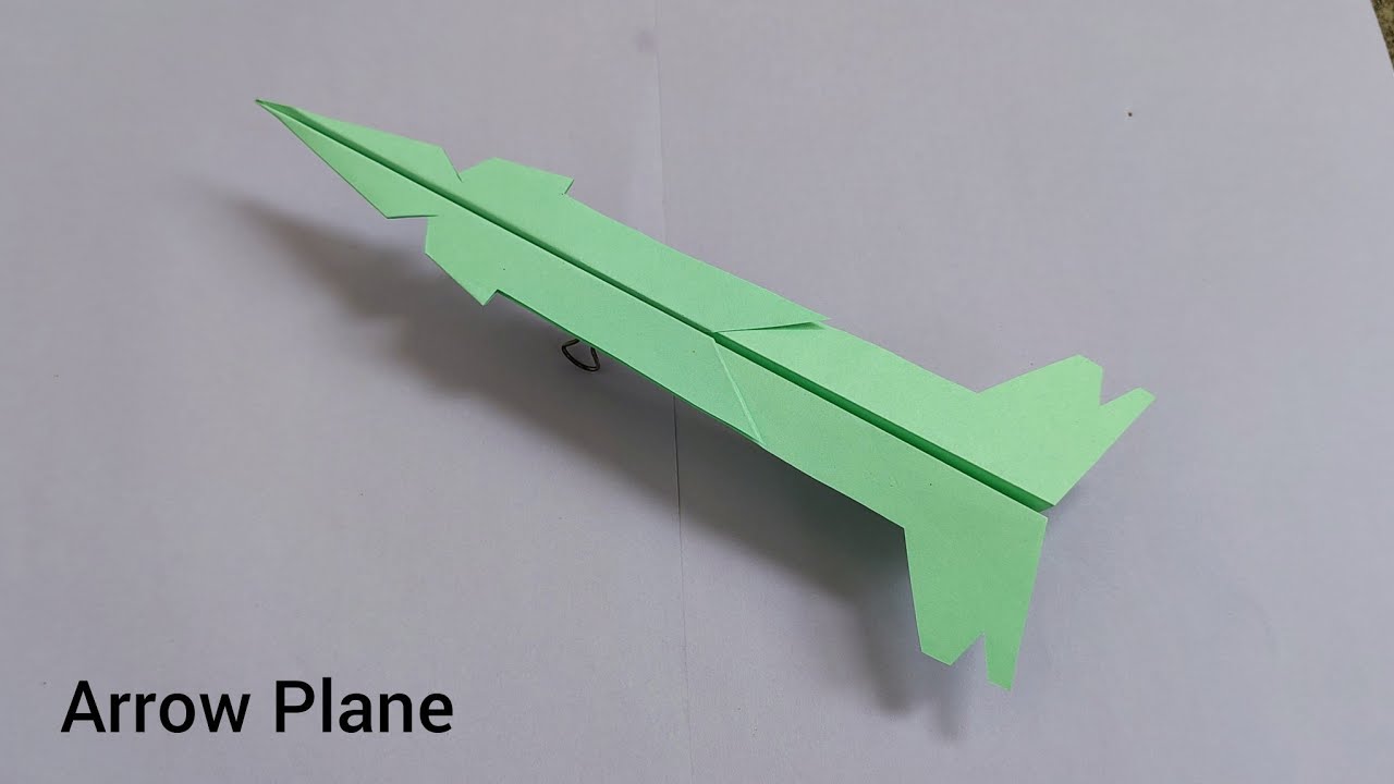 How to Make a Paper Arrow Plane | Flying New Arrow Plane | Flying Paper ...