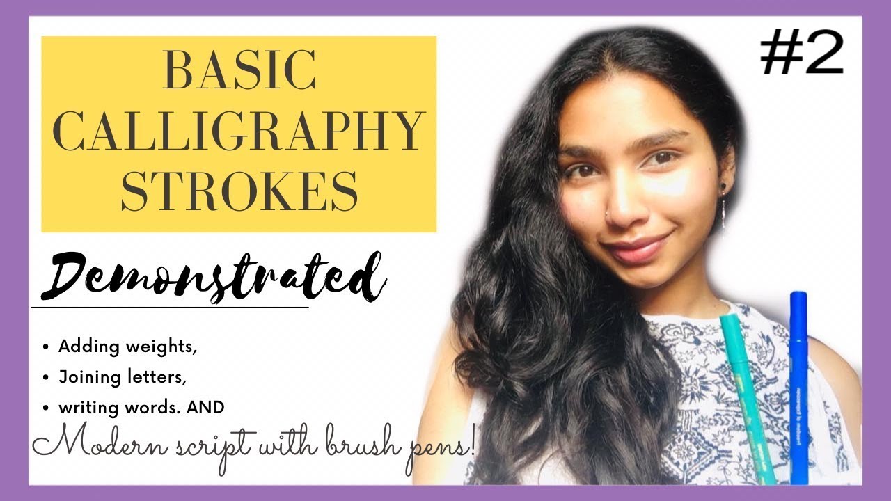 BASIC CALLIGRAPHY STROKES, DEMONSTRATED. CALLIGRAPHY BASICS modern ...