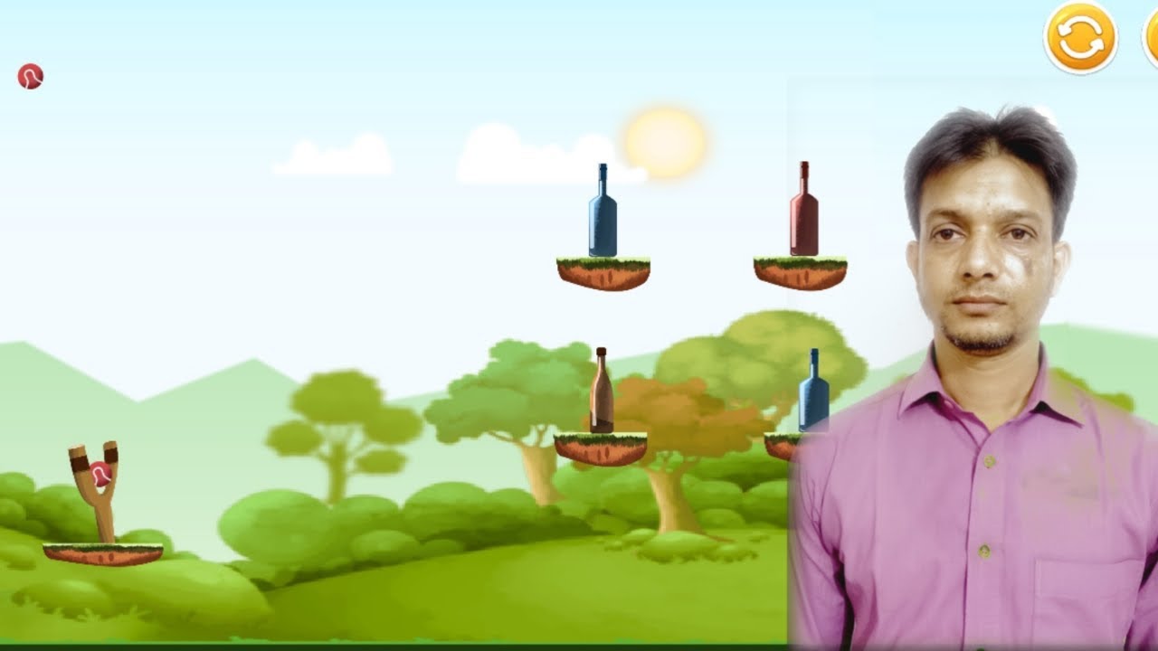 Knock Down Bottles game | Bottle Shooting Game - YouTube