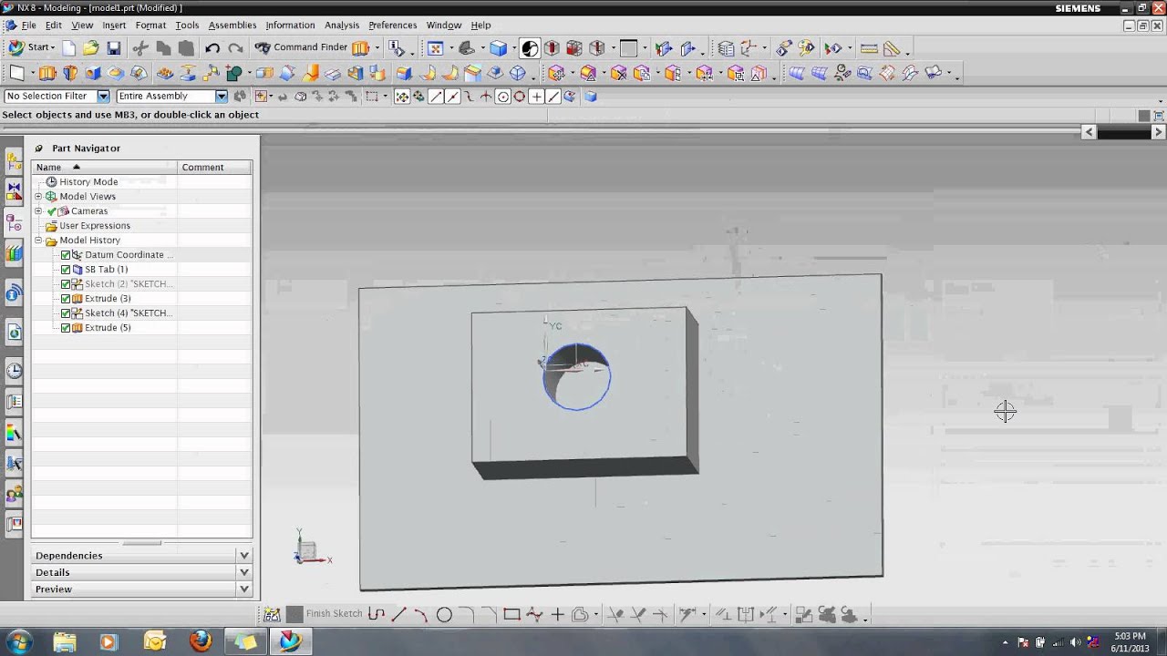 Solid punch and die in NX CAD - YouTube