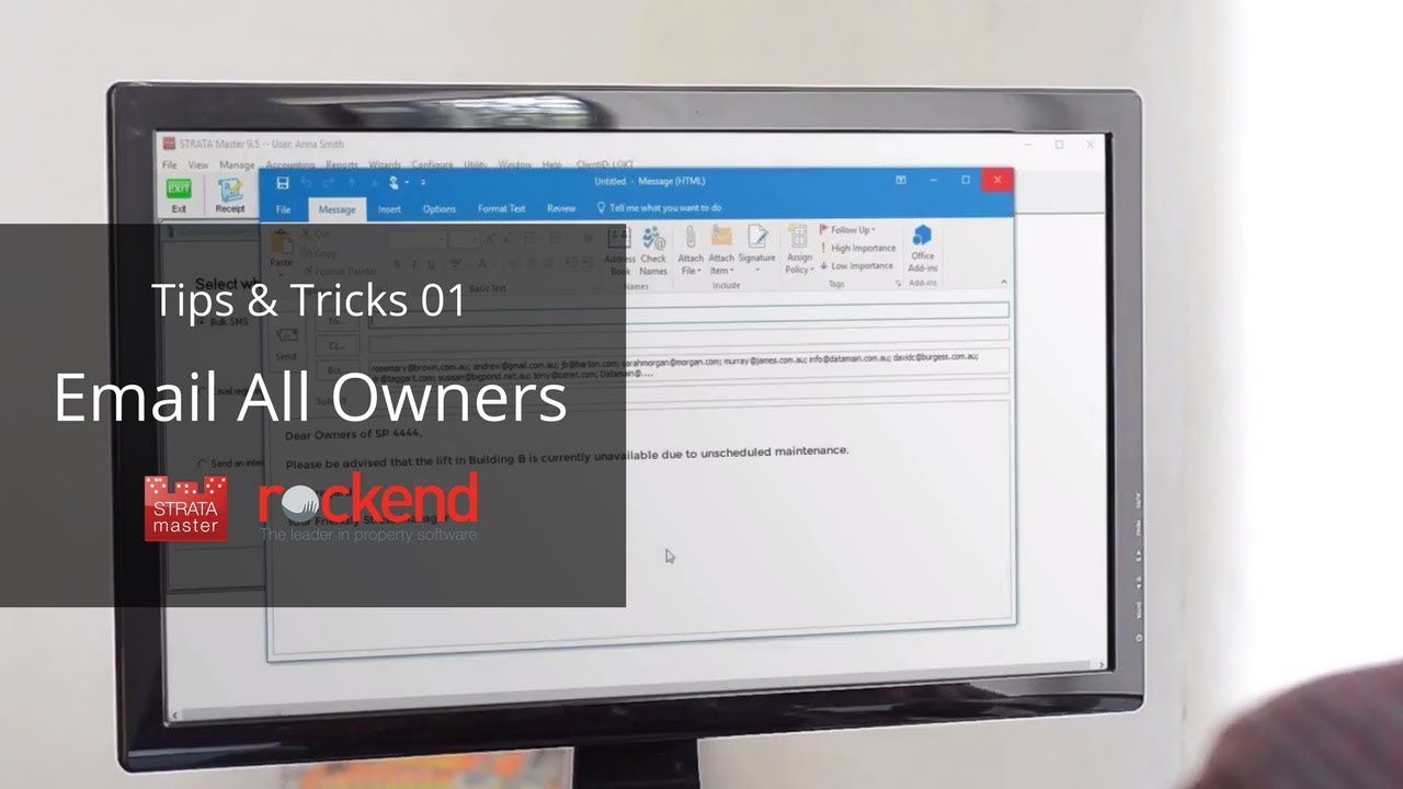 STRATA Master Tips & Tricks 01 - Email All Owners - YouTube