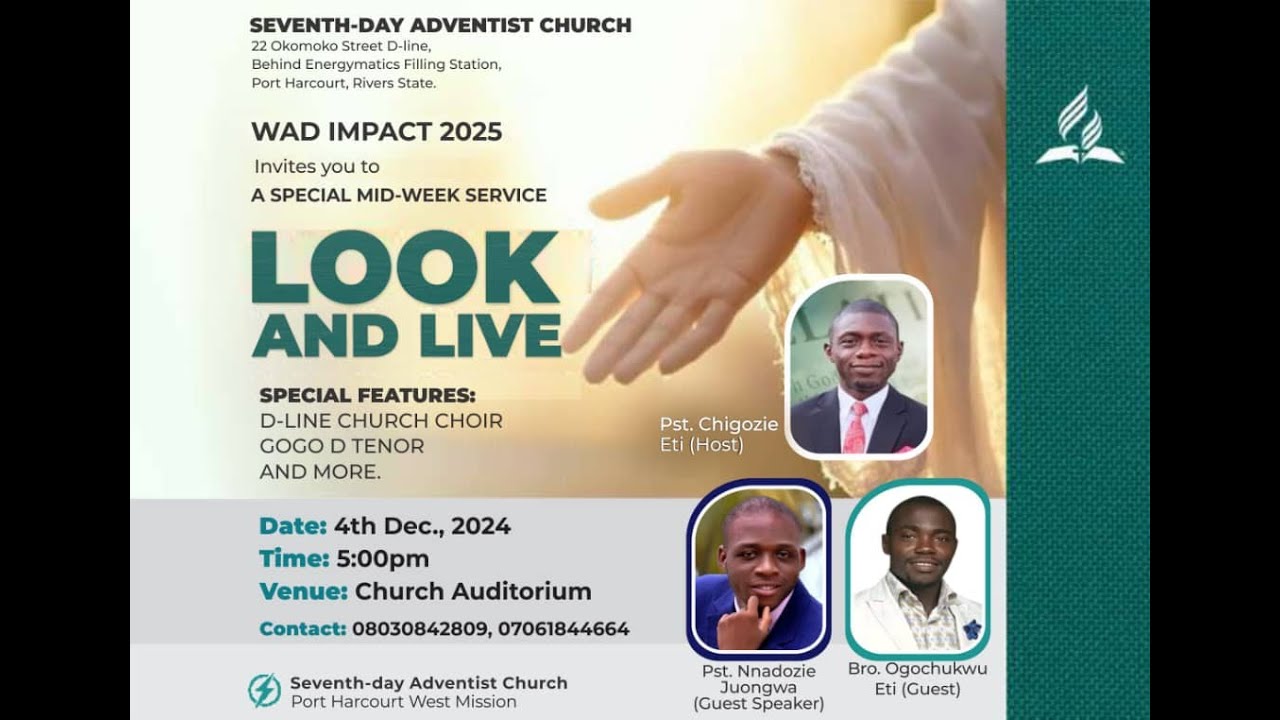 SDA CHURCH D-LINE SPECIAL MID WEEK SERVICE - YouTube