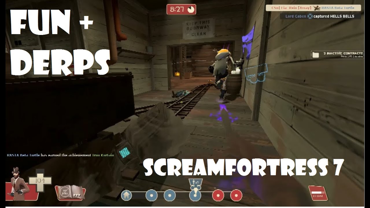 FUN AND DERPS MONTAGE ON SCREAM FORTRESS 7 | TF2 Hellstone, Lakeside ...