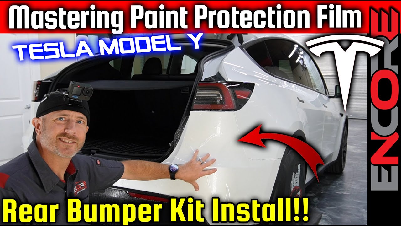 Rear Bumper PPF Installation 🚘 Tesla Model Y DIY Kit - YouTube