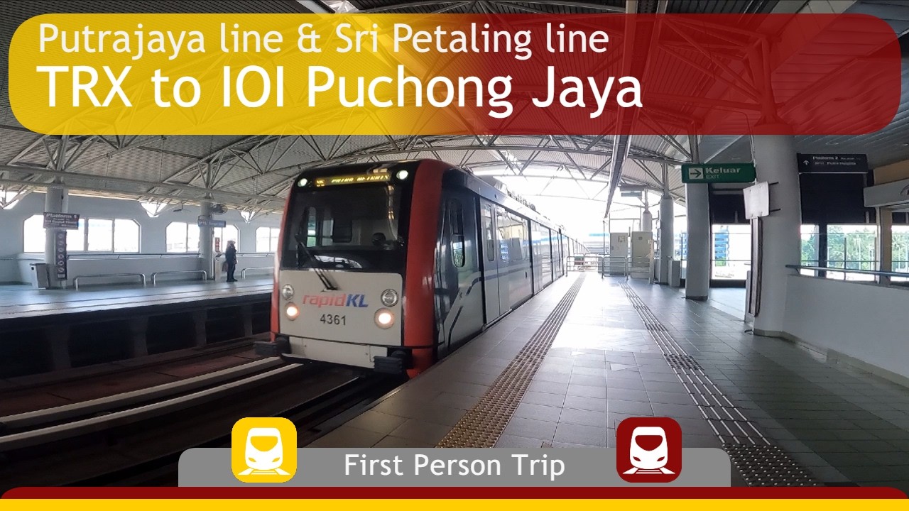 MRT & LRT POV : TRX to IOI Puchong Jaya - YouTube