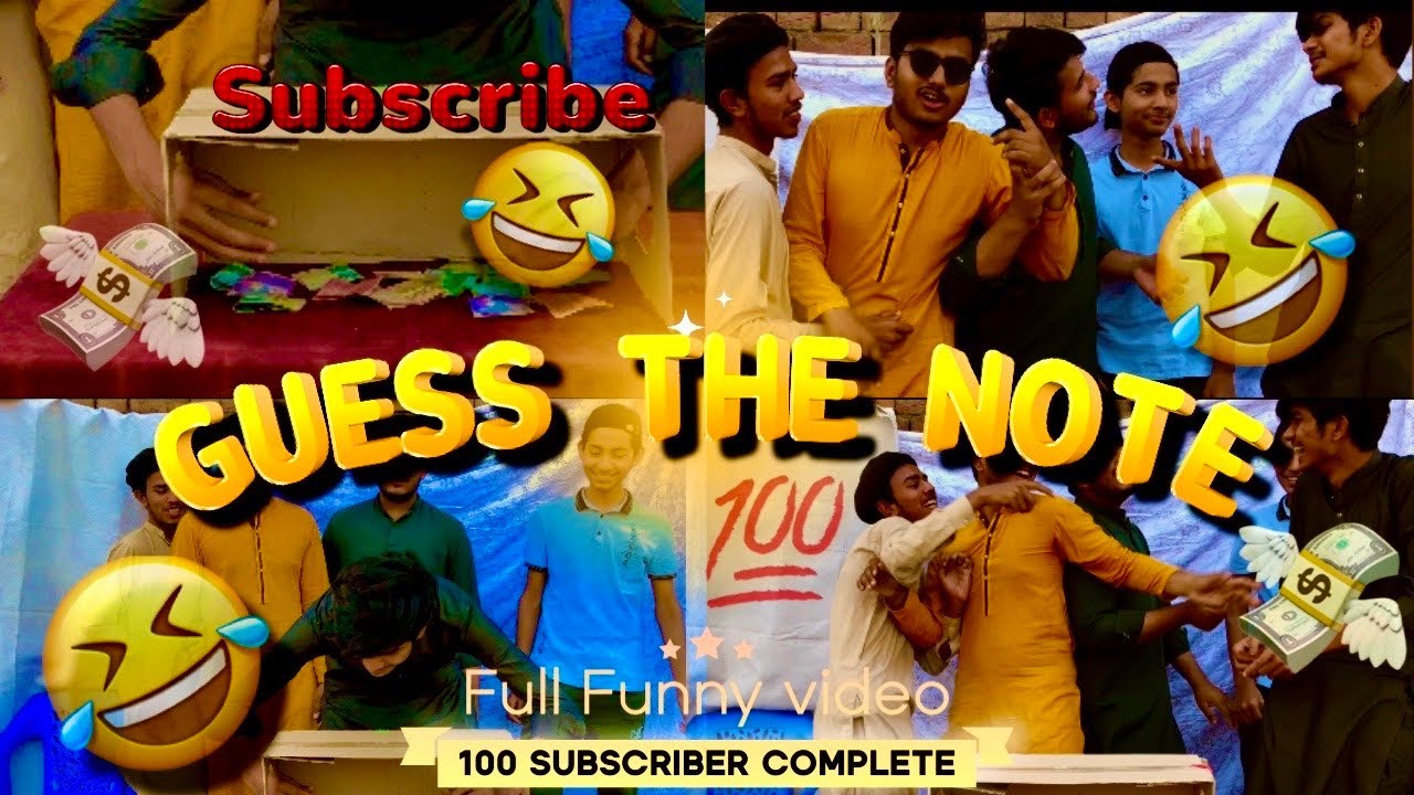 Guess the note by touch | Funny Family game |~ 🤣~finally 100 ...