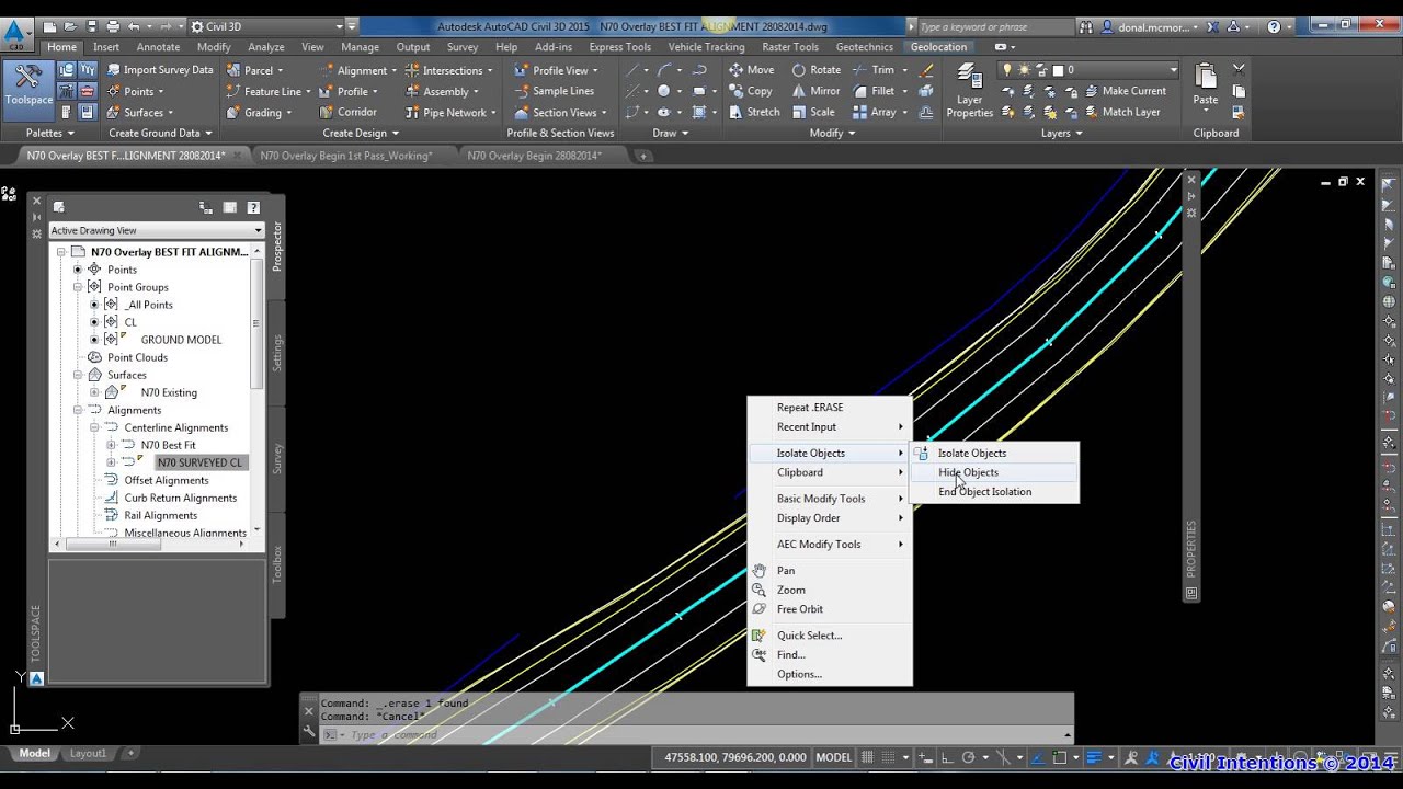 Civil 3D Overlay Design: Part 3 Copying SE info - YouTube