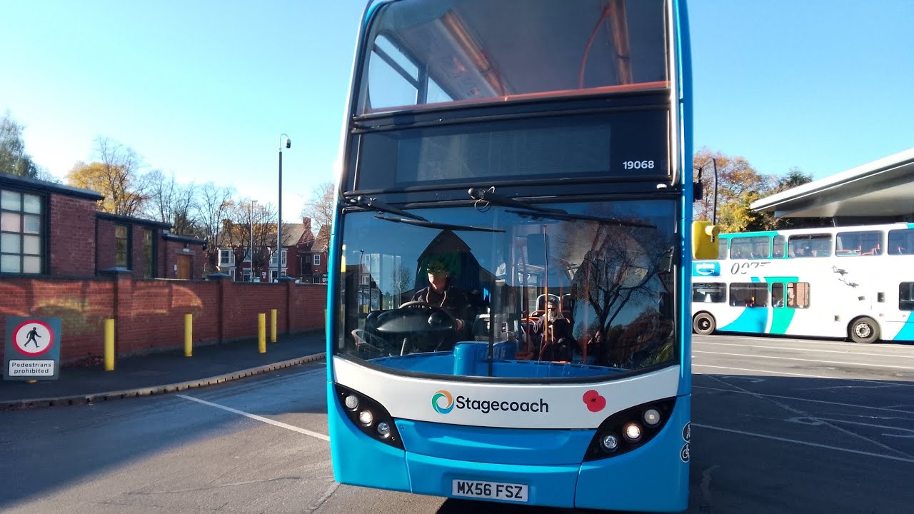 Worksop Bus Station ADL Enviro 400 19068 and ADL Enviro 200 37206 - YouTube