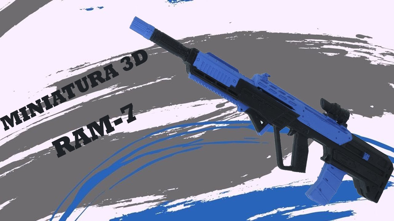 RAM 7 RELUTANTE CALL OF DUTY WARZONE MINIATURA ARMA IMPRESSAO 3D SKIN ...