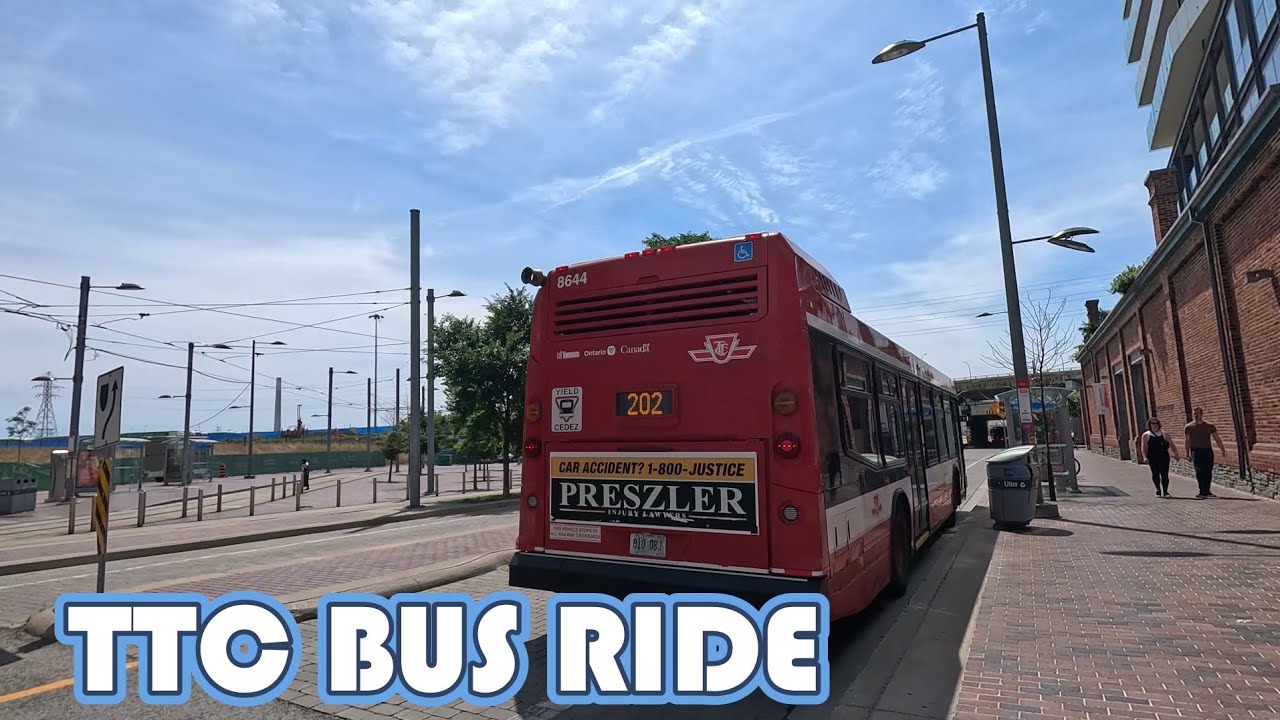 TTC 202 Bus Ride from Union Station to Distillery District - YouTube