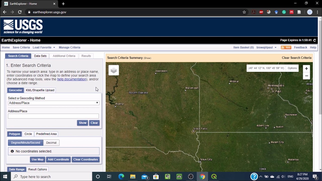 How to download Landsat Images from USGS official website (free) - YouTube