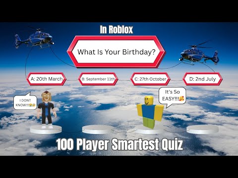 How Smart Are You?🤔 100 Player Smartest Quiz In Roblox!!!😁 (You Might ...