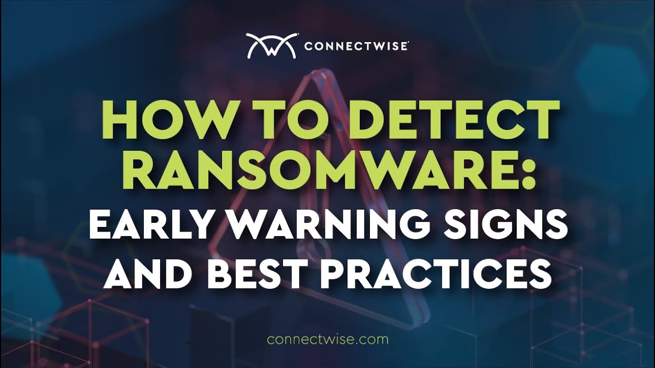 How to Detect Ransomware: Early Warning Signs and Best Practices - YouTube