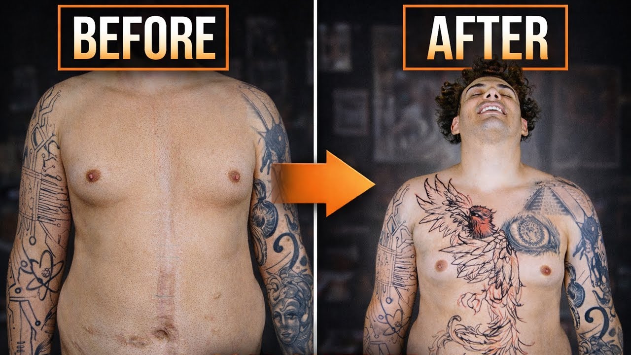 Turning a Surgery Scar into Art | Full Stomach Tattoo Session - YouTube