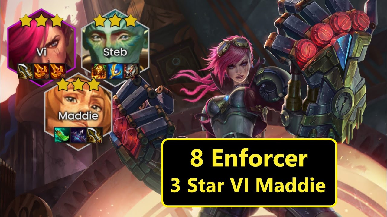 8 Enforcer ⭐️⭐️⭐️ Vi Maddie Carry | | Patch 14.23 | Set 13 Comps | TFT ...