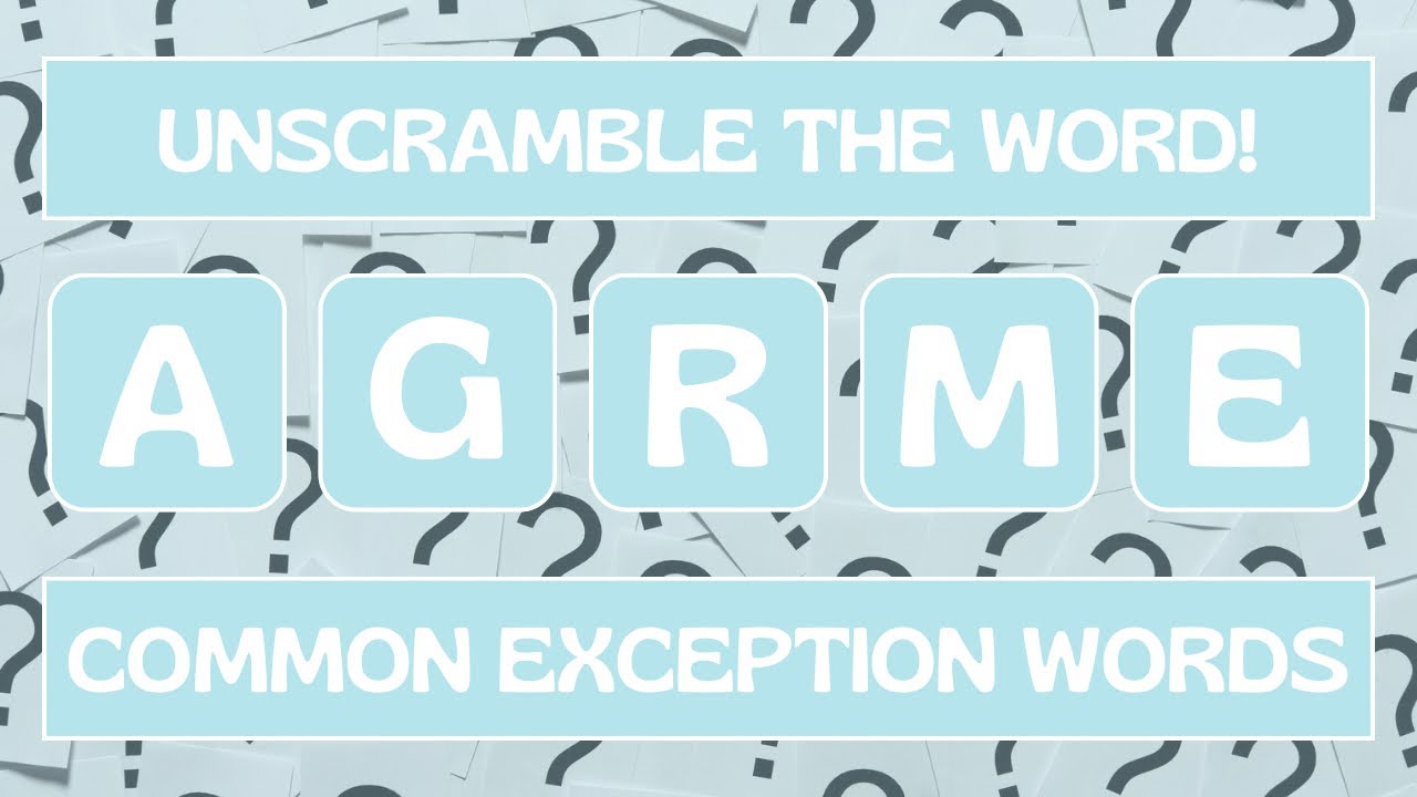 Guess the Word #13 - Unscramble the Words - Year 3 & 4 - 3min Brain ...