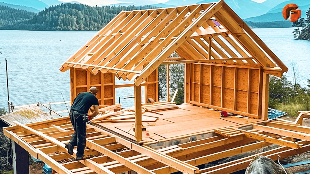 Man Spends 200 Days Building Amazing Wood Cabin | Start to Finish Build ...