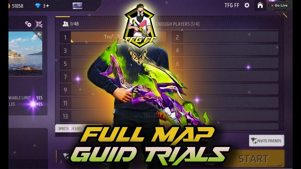 TFG FF Full Map Guild Trials Limited Time Frist Ga Radi 🥳 - YouTube