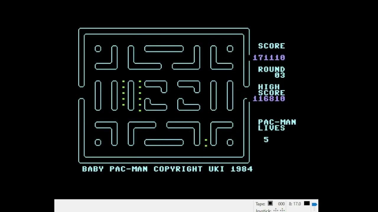 Commodore 64, Emulated, Baby Pac-Man, 249530 points - YouTube