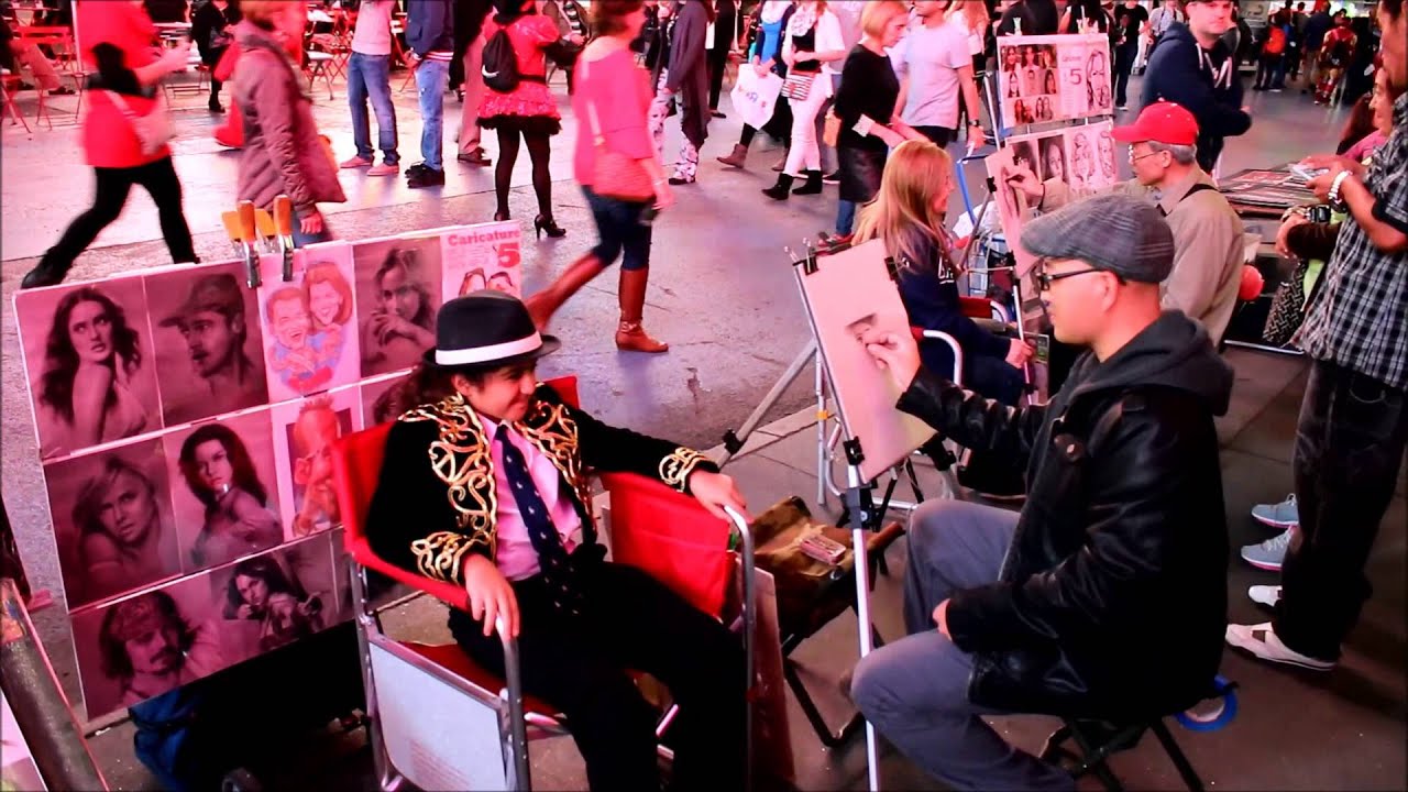 Street Artists and Performers in Times Square, New York City - YouTube