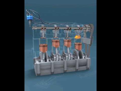 3D Animation Diesel Engine Working - YouTube
